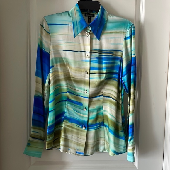 Escada | Tops | Escada Nessi Silk Blouse In Fantasy | Poshmark